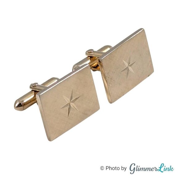 SWANK | Accessories | Vintage Swank Mcm Diamond Cut Etched Star ...